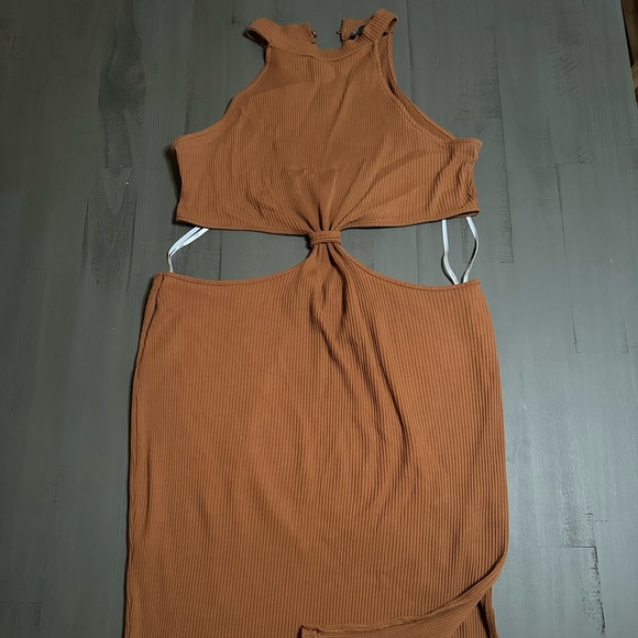 Dresses | Plus Gathered Detailed Cut Out Waist Split Side Dress | Poshmark